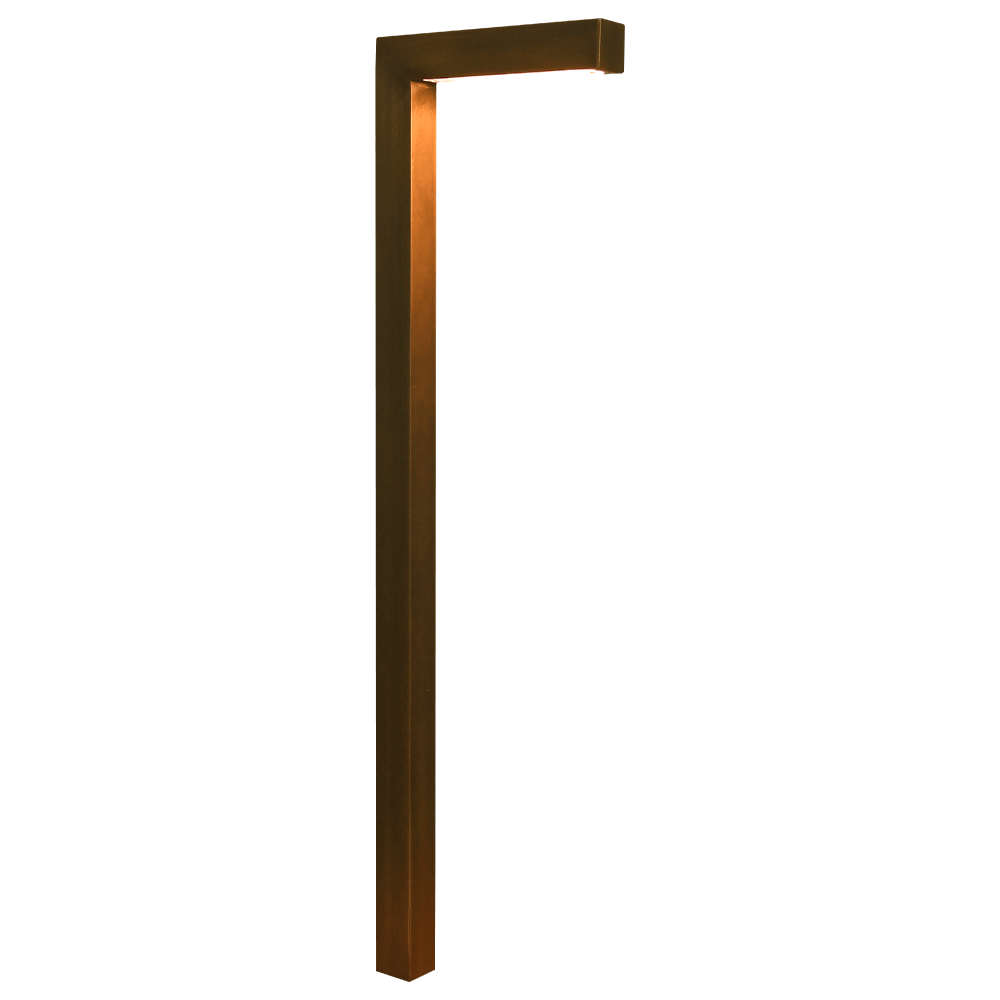 PLB07 Integrated 3W LED Brass L-Shaped Low Voltage Landscape Lighting