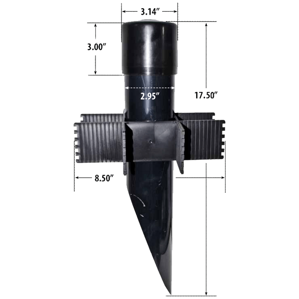 PV51 Heavy Duty Perma Post PVC Post with Cap for Landscape Lighting Fi