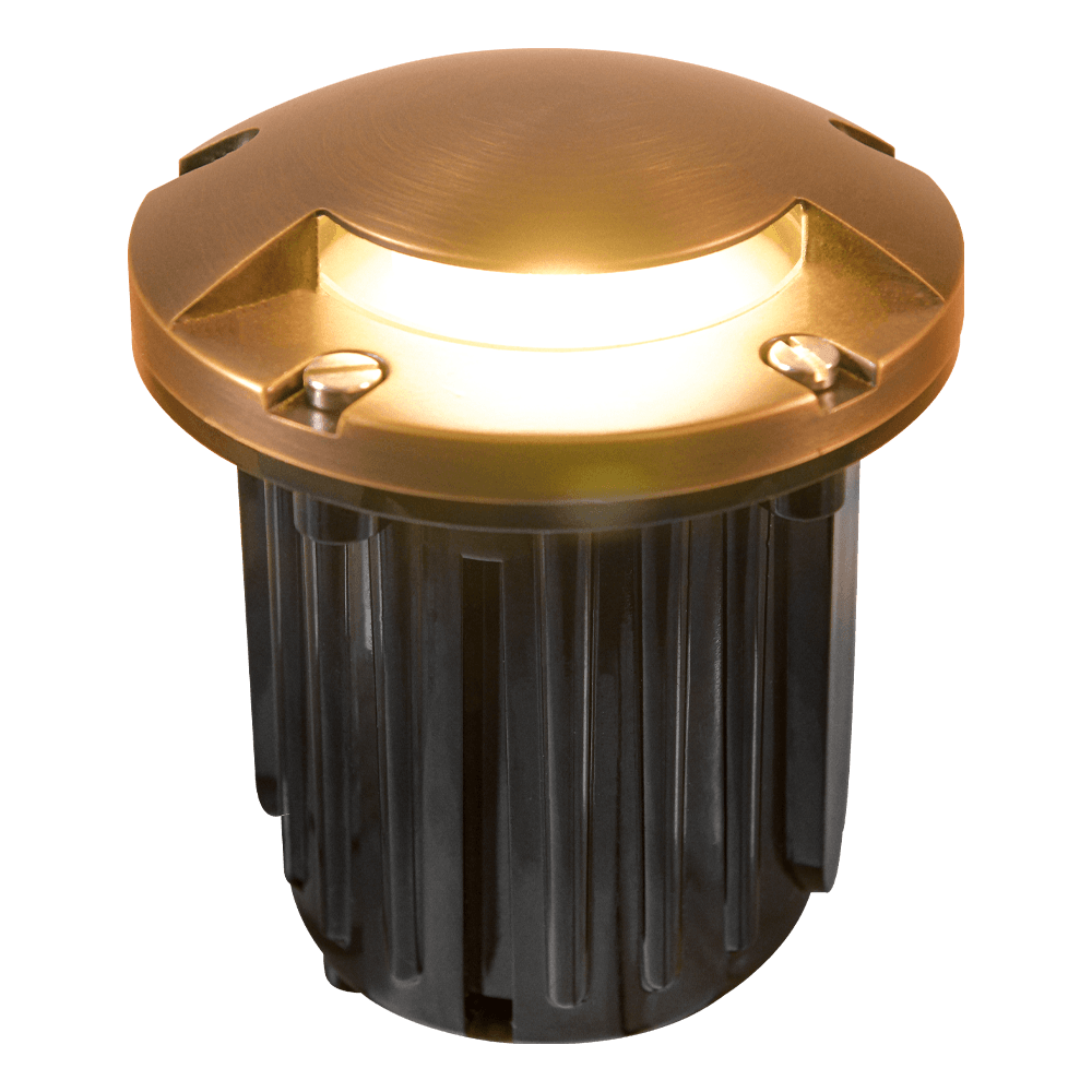 UNB09 Cast Brass Round Moni-Directional Low Voltage LED In-ground Ligh