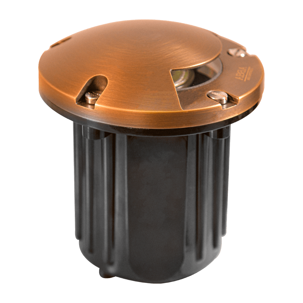 UNB09 Cast Brass Round Moni-Directional Low Voltage LED In-ground Ligh